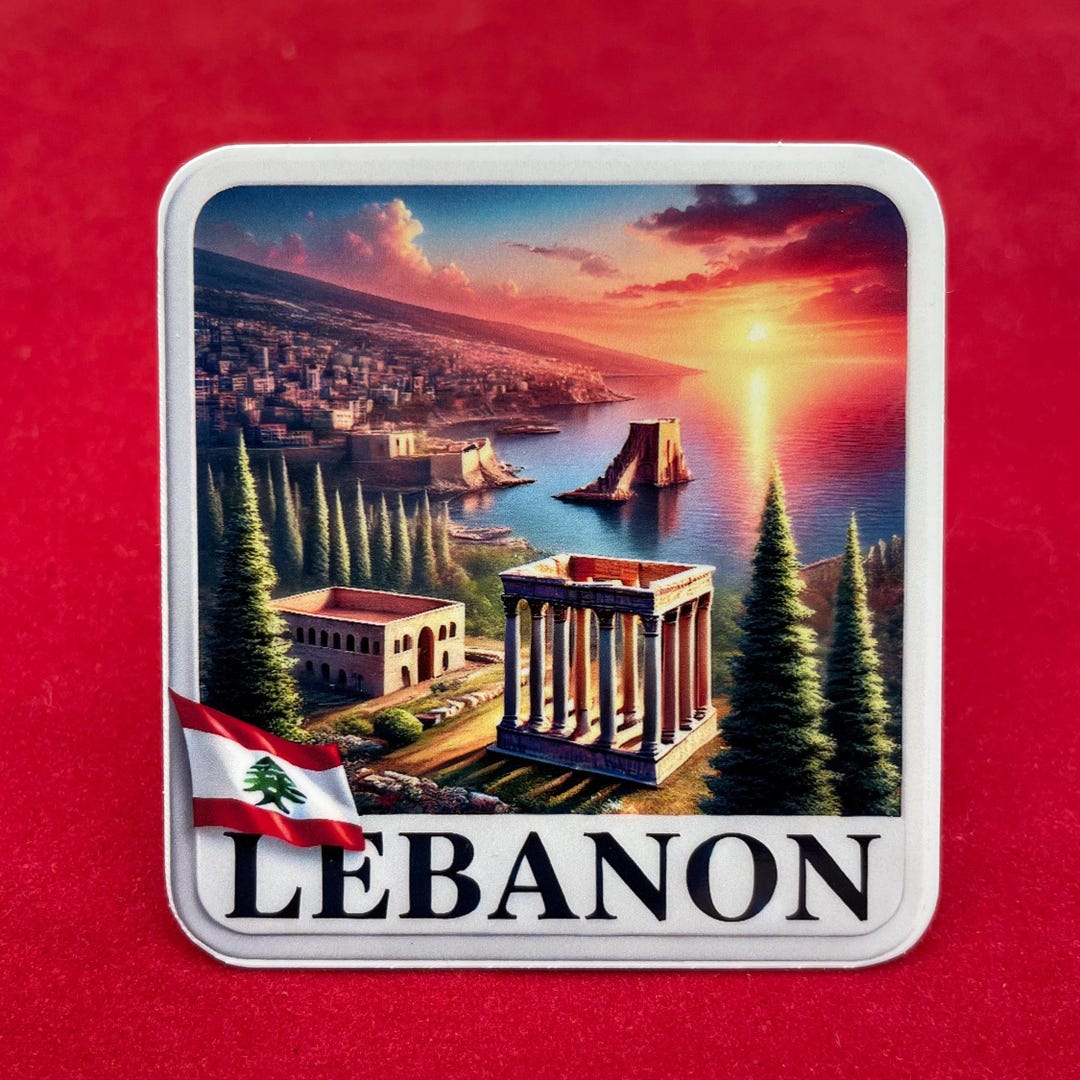 Lebanon, Stickers, Weatherproof Sticker, Travel Journal, Suitcase ...