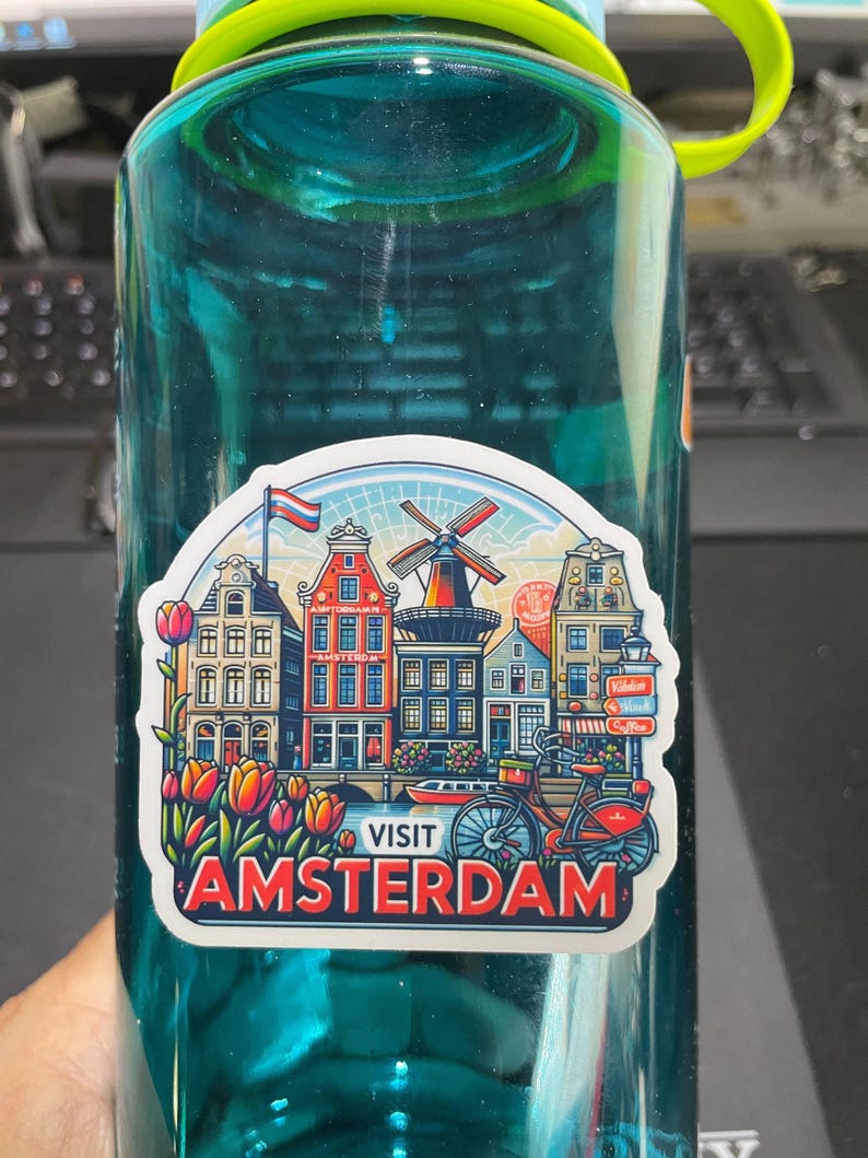 Amsterdam, Stickers, Weatherproof Sticker, Travel Journal, Suitcase ...