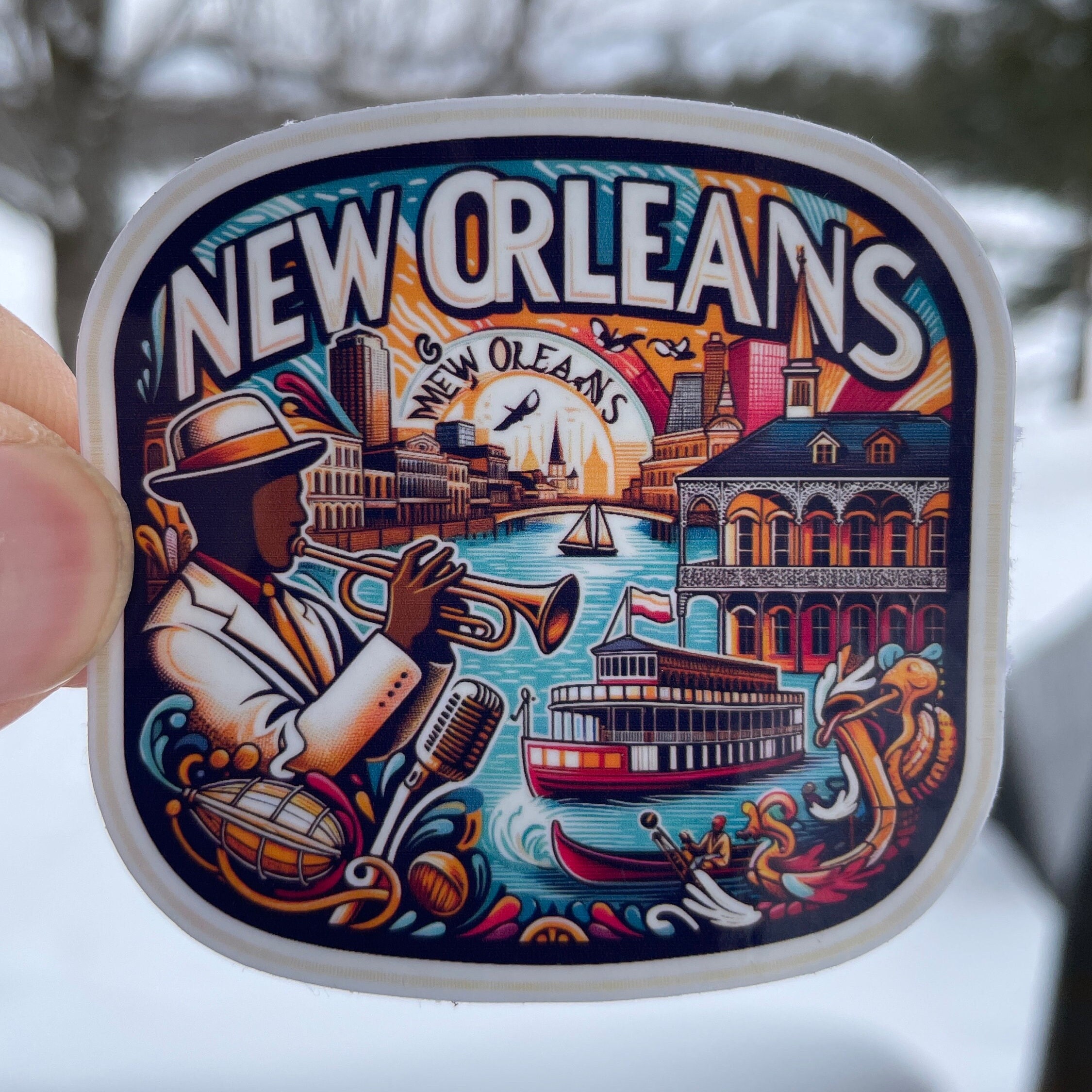 New Orleans New Orleans Travel New Orleans Waterproof Sticker Travel ...