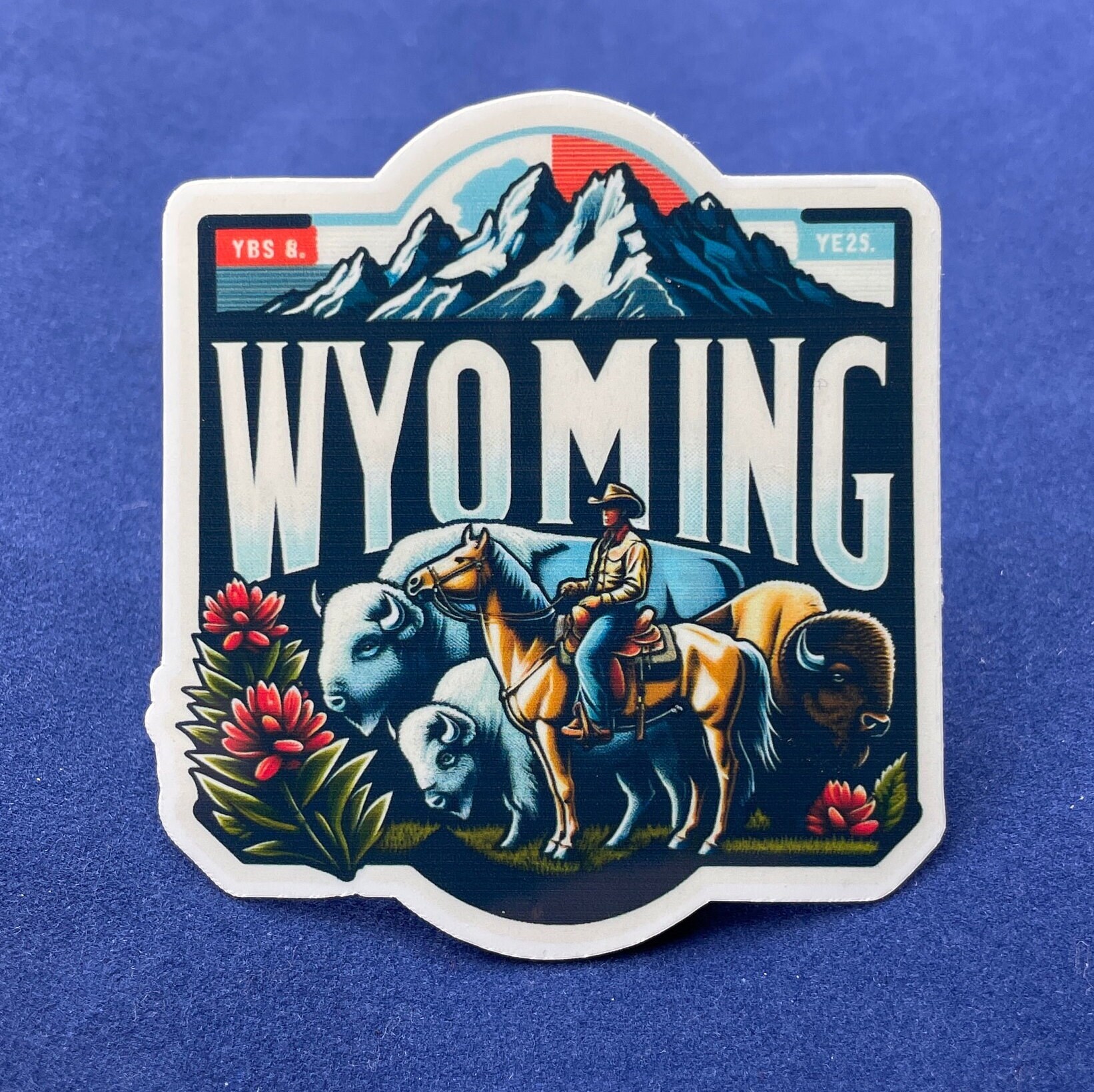 Wyoming, Stickers, Weatherproof Sticker, Travel Journal, Suitcase ...