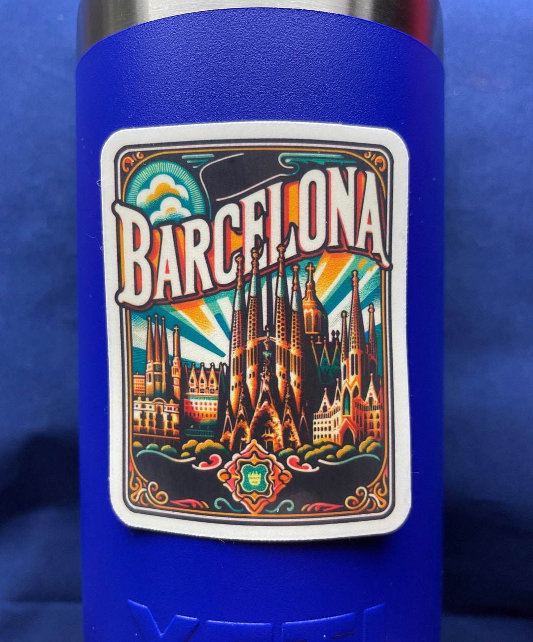 Barcelona | Barcelona Travel | Waterproof Sticker | Vintage Travel ...