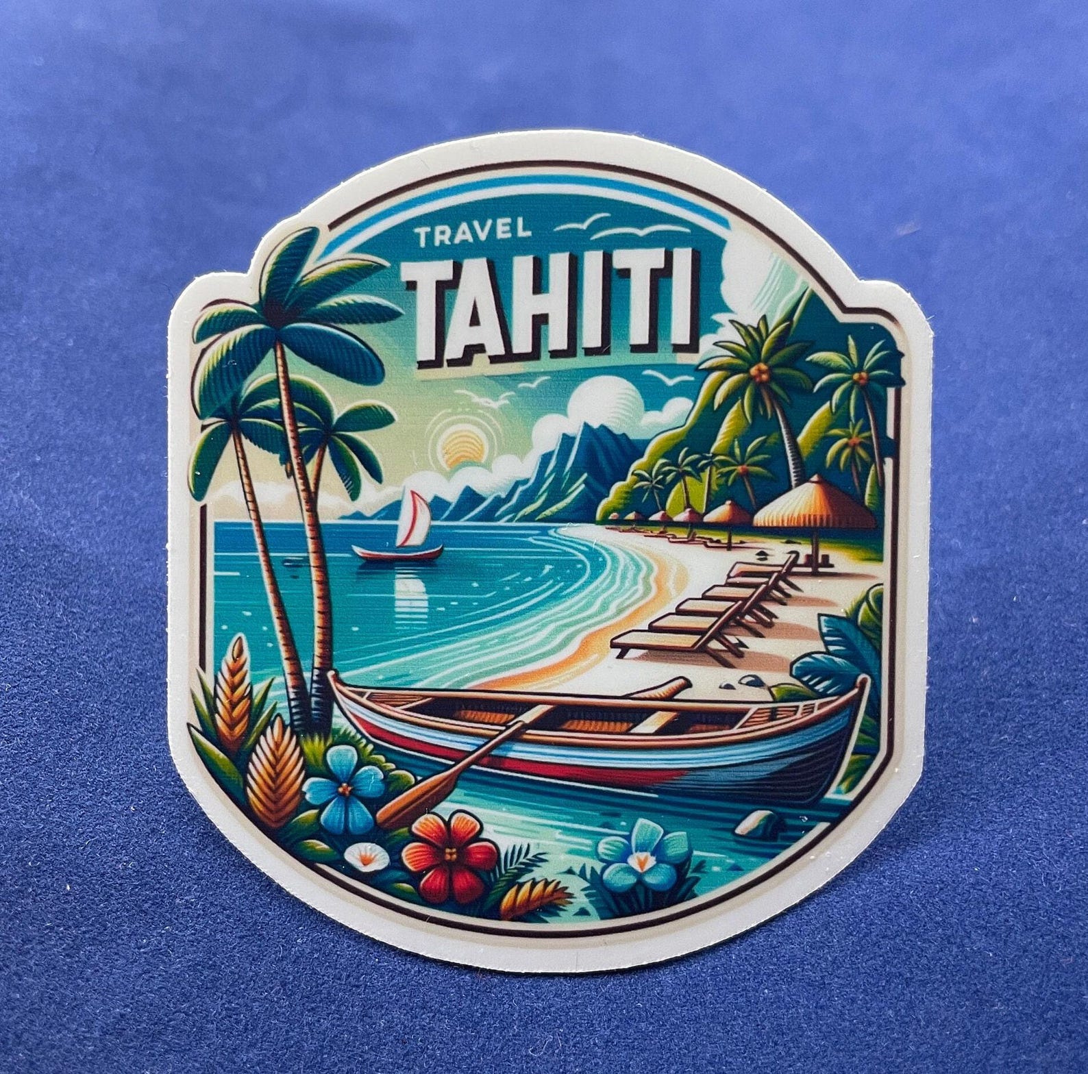 Tahiti, Stickers, Weatherproof Sticker, Travel Journal, Suitcase ...