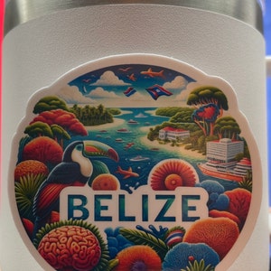 Belize, Stickers, Weatherproof Sticker, Travel Journal, Suitcase ...