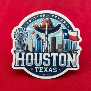 Houston, Texas, Stickers, Weatherproof Sticker, Travel Journal ...