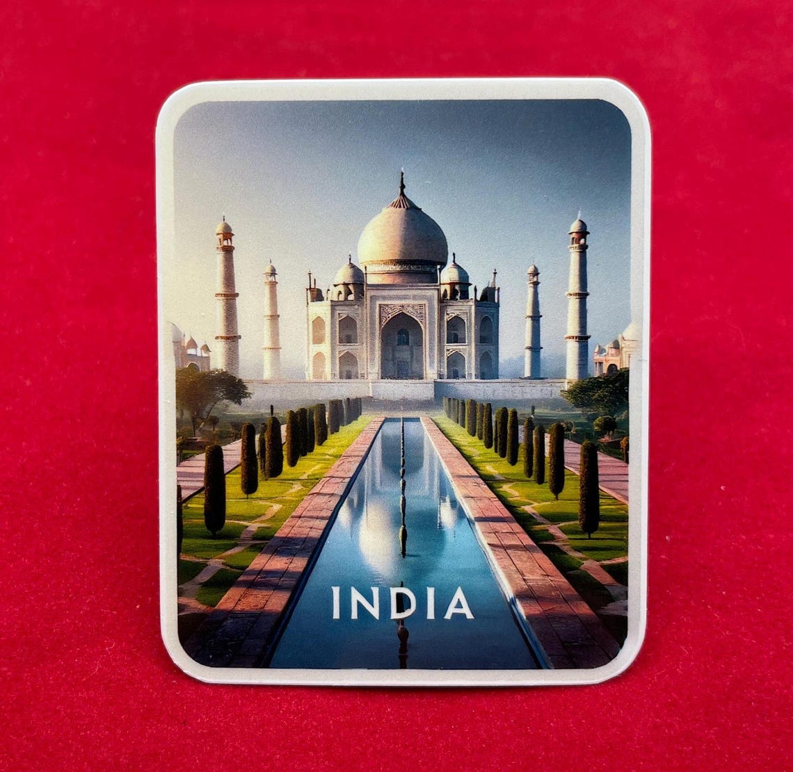 India Travel Sticker, Taj Mahal, Weatherproof Vinyl - Etsy