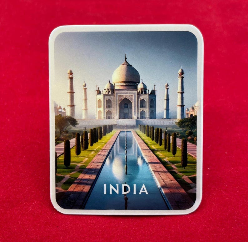India Travel Sticker, Taj Mahal, Weatherproof Vinyl - Etsy