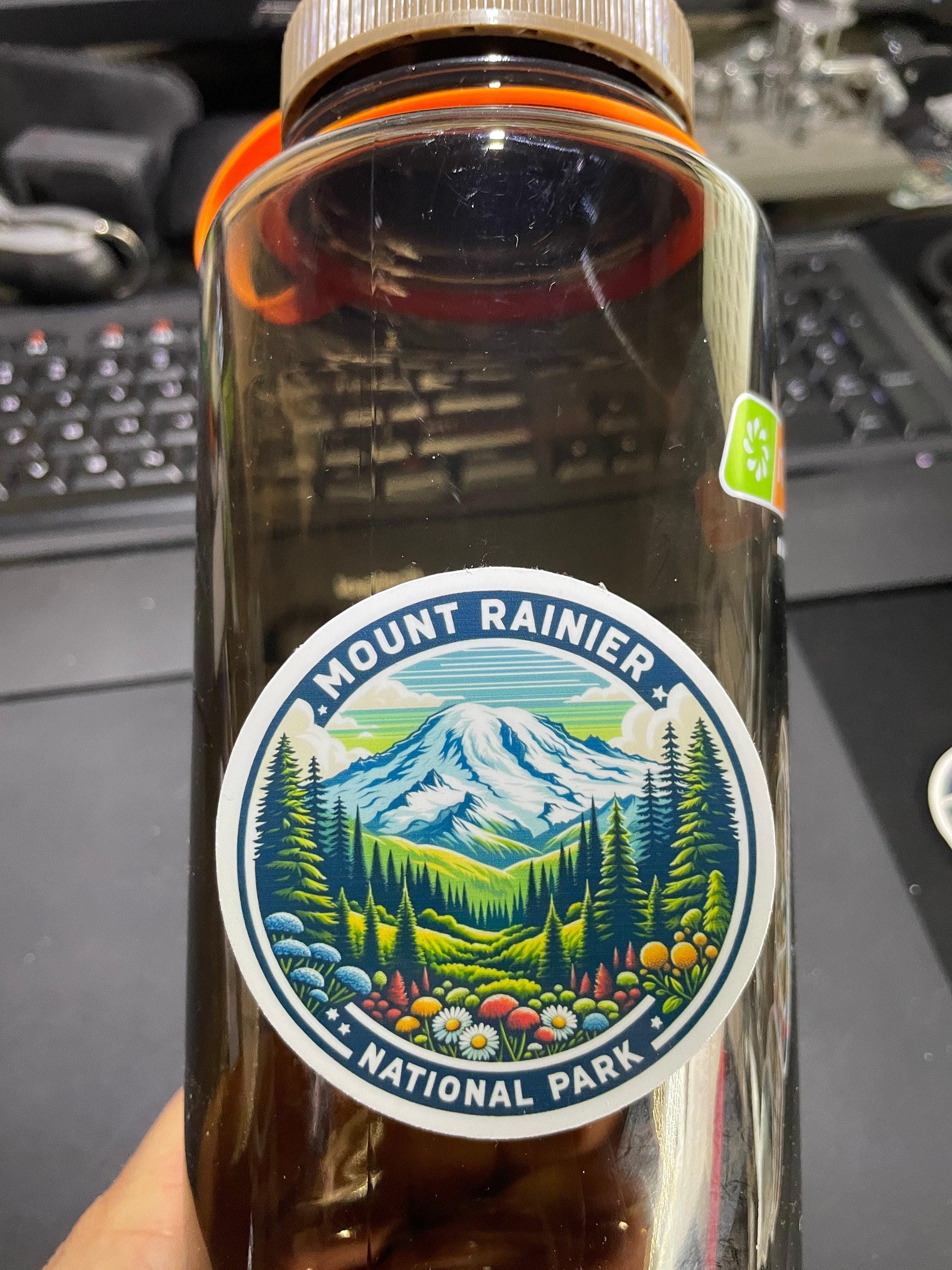 Mount Rainier, National Park, Stickers, Weatherproof Sticker, Travel ...