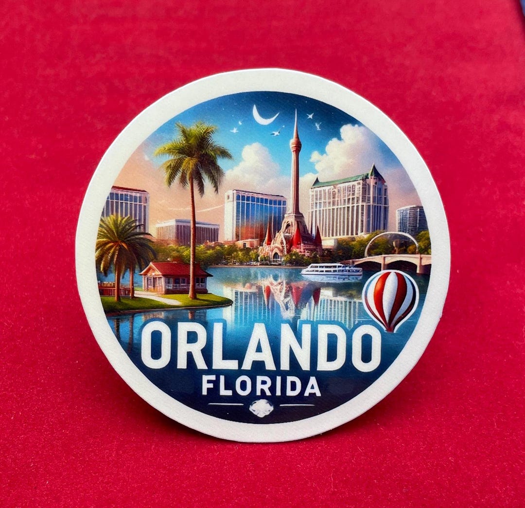 Orlando,florida, Stickers, Weatherproof Sticker, Travel Journal ...