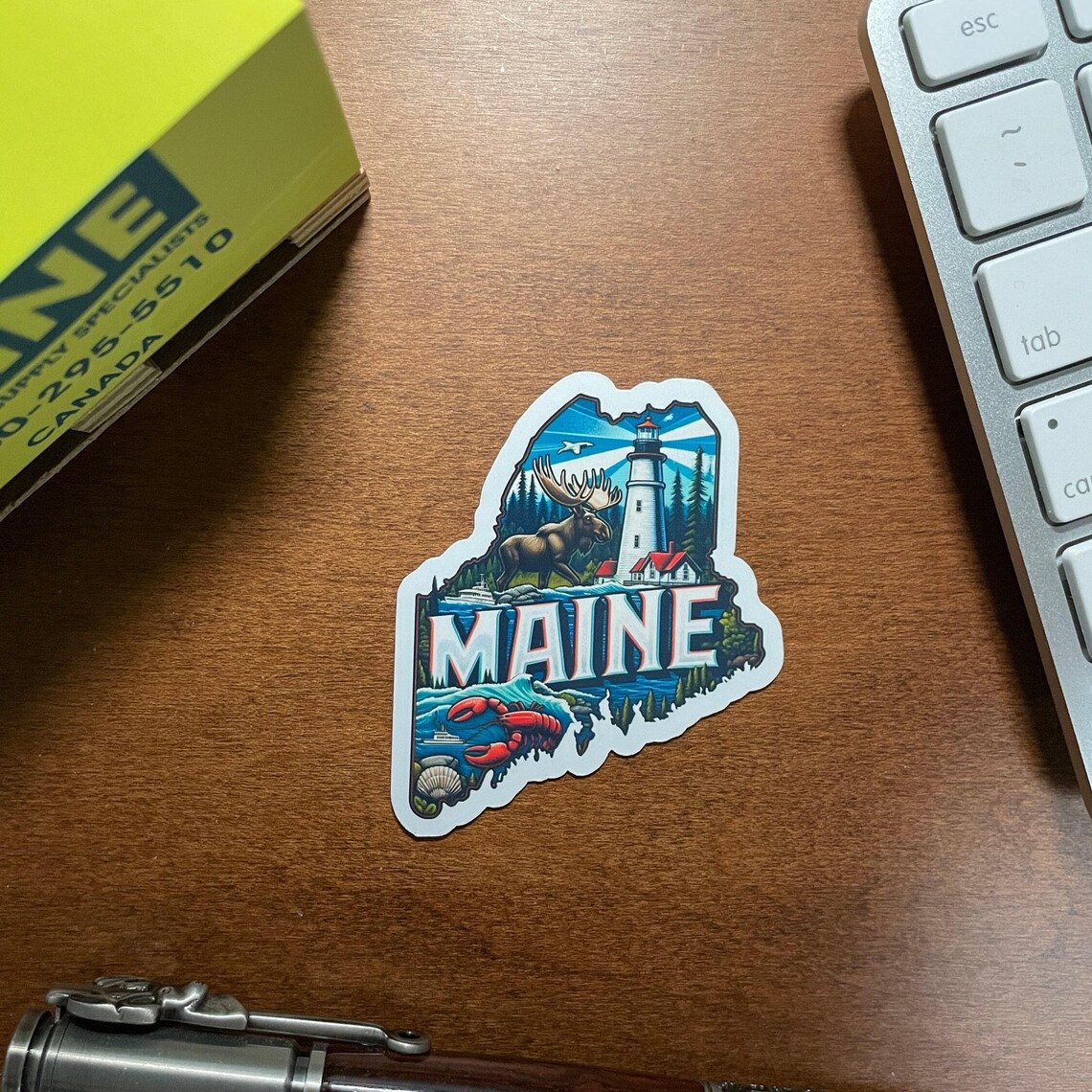 Maine, Stickers, Weatherproof Sticker, Travel Journal, Suitcase Sticker ...