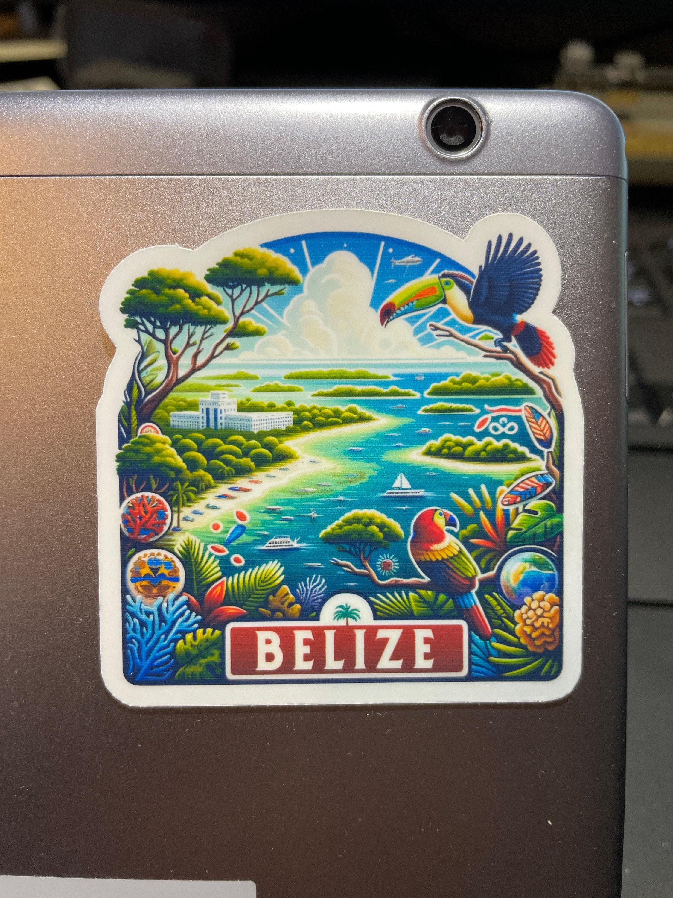 Belize, Stickers, Weatherproof Sticker, Travel Journal, Suitcase ...