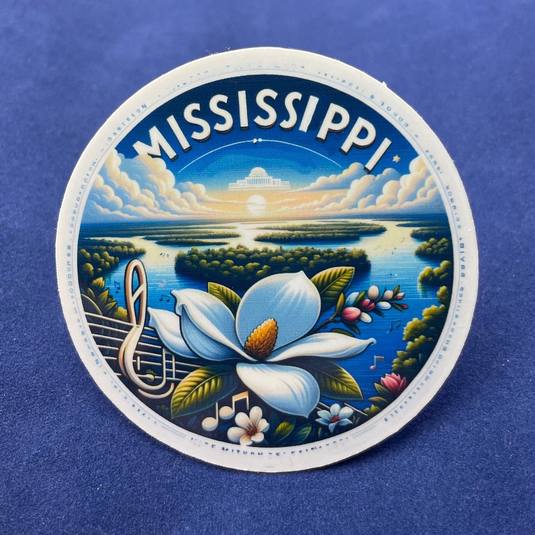 Mississippi, Stickers, Weatherproof Sticker, Travel Journal, Suitcase ...
