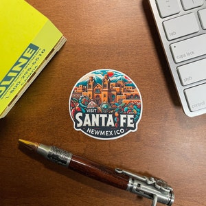 Santa Fe, New Mexico,stickers, Weatherproof Sticker, Travel Journal ...