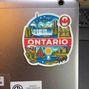 Ontario, Canada, Stickers, Weatherproof Sticker, Travel Journal ...