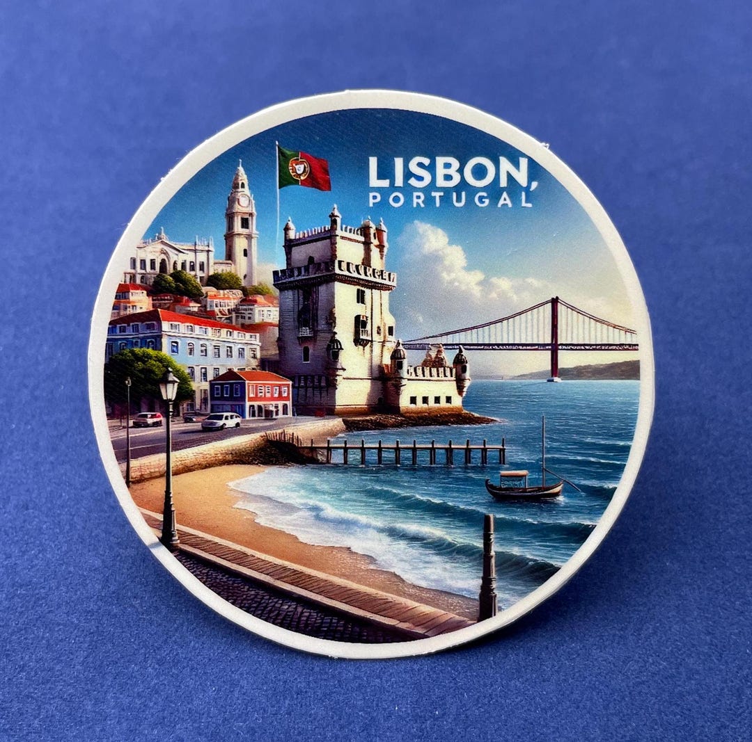 Lisbon, Portugal, Stickers, Weatherproof Sticker, Travel Journal ...