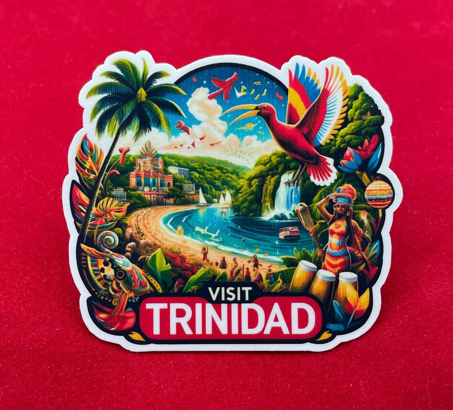 Trinadad, Stickers, Weatherproof Sticker, Travel Journal, Suitcase ...
