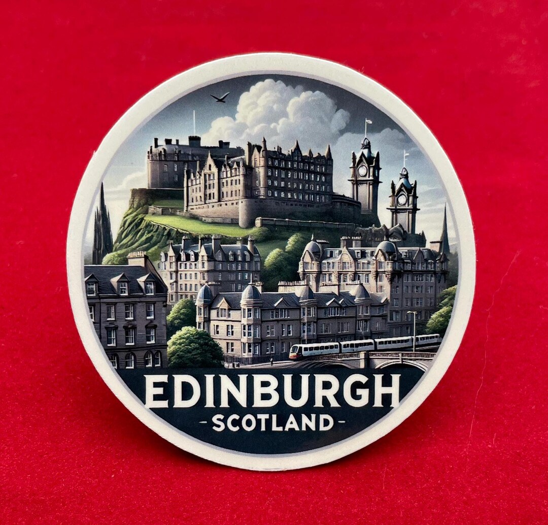 Edinburgh, Scotland, Stickers, Weatherproof Sticker, Travel Journal ...
