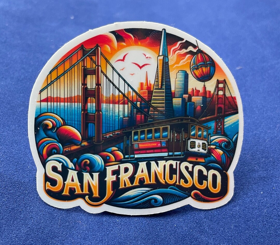 San Francisco | San Francisco Travel | Waterproof Sticker | Travel ...