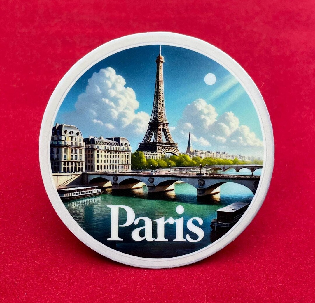 Paris, France, Stickers, Weatherproof Sticker, Travel Journal, Suitcase ...