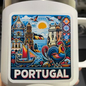 Portugal, Stickers, Weatherproof Sticker, Travel Journal, Suitcase ...