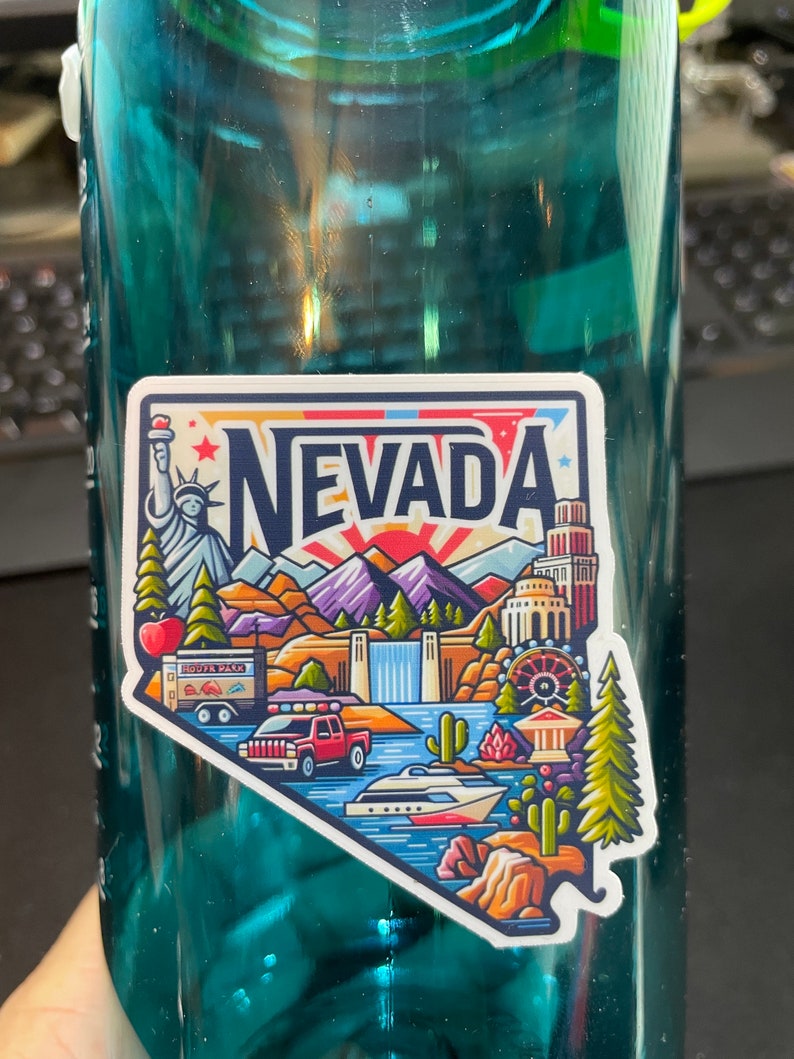 Nevada, Stickers, Weatherproof Sticker, Travel Journal, Suitcase ...