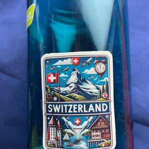 Switzerland | Switzerland Travel | Waterproof Sticker | Travel Sticker ...