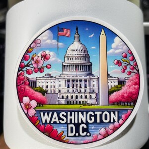 Washington,dc, Stickers, Weatherproof Sticker, Travel Journal, Suitcase ...