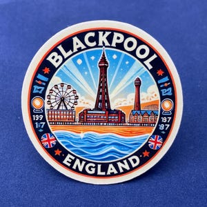 Blackpool, England, Stickers, Weatherproof Sticker, Travel Journal ...