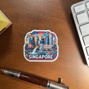 Singapore, Stickers, Waterproof Sticker, Travel Journal, Suitcase ...