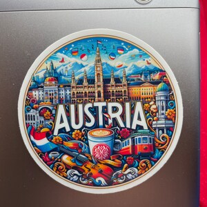 Austria, Stickers, Weatherproof Sticker, Travel Journal, Suitcase ...