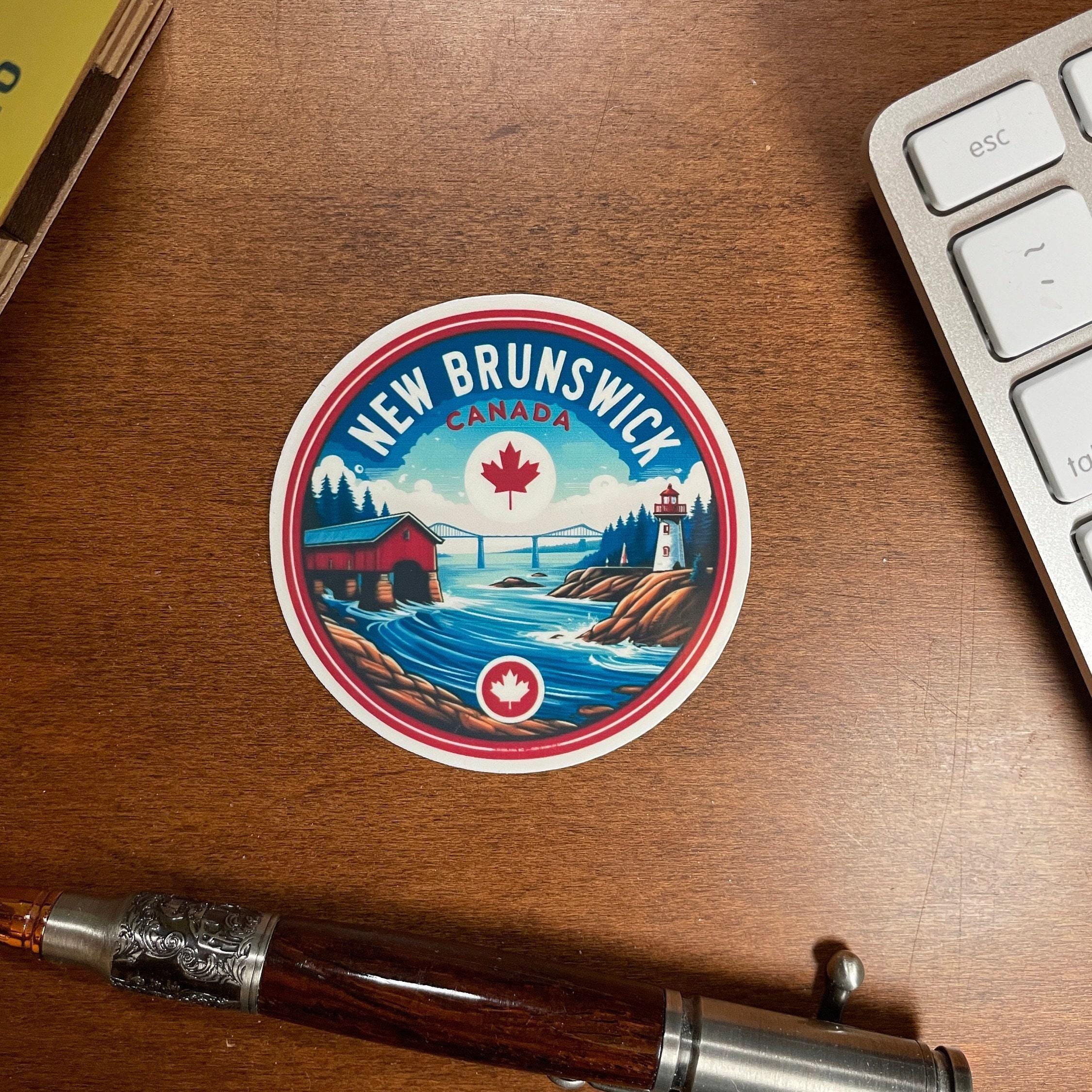 New Brunswick, Canada, Stickers, Weatherproof Sticker, Travel Journal ...
