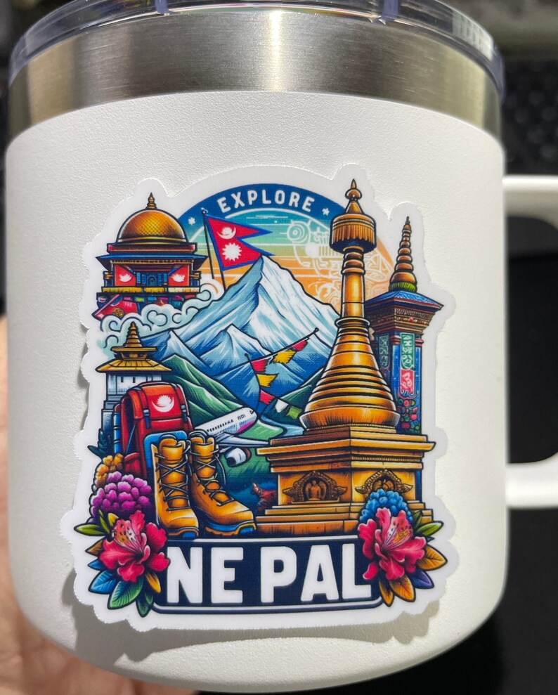 Nepal, Stickers, Weatherproof Sticker, Travel Journal, Suitcase Sticker ...