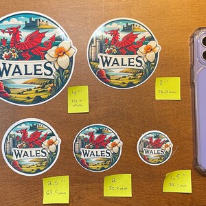 Wales, Stickers, Weatherproof Sticker, Travel Journal, Suitcase Sticker ...