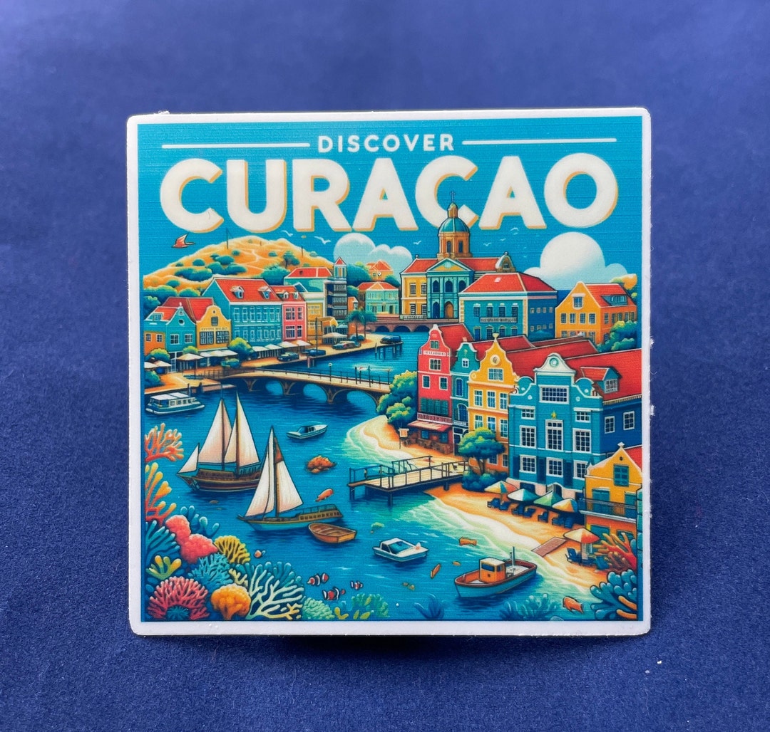 Curacao, Stickers, Weatherproof Sticker, Travel Journal, Suitcase ...