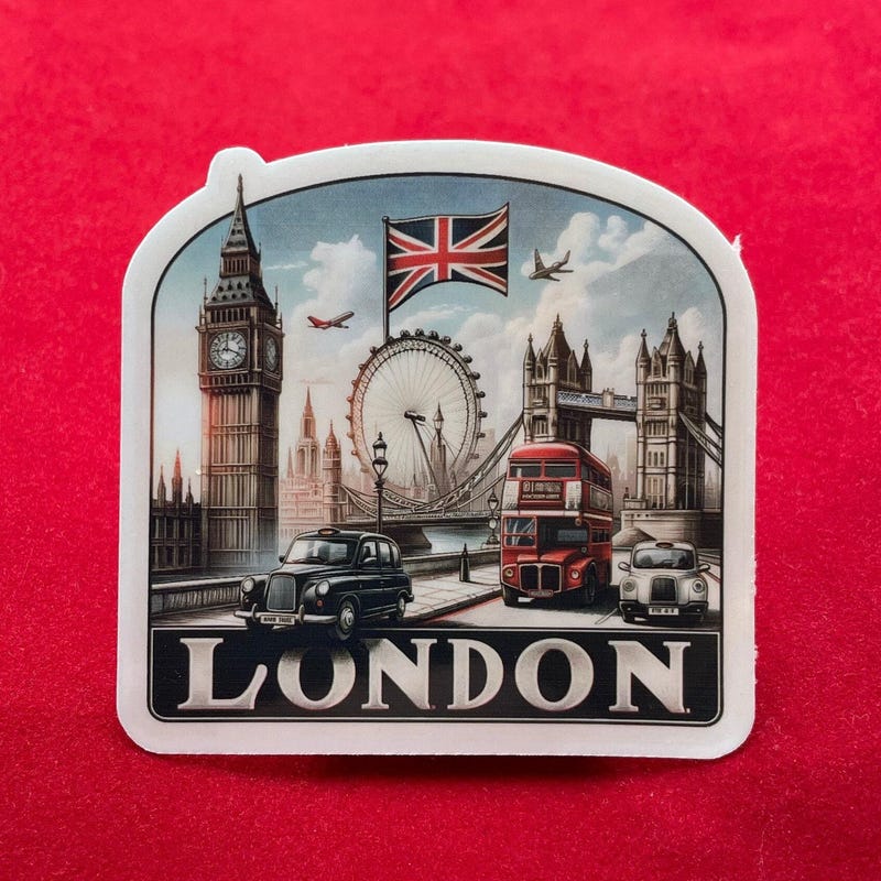 London Die Cut Stickers - Etsy