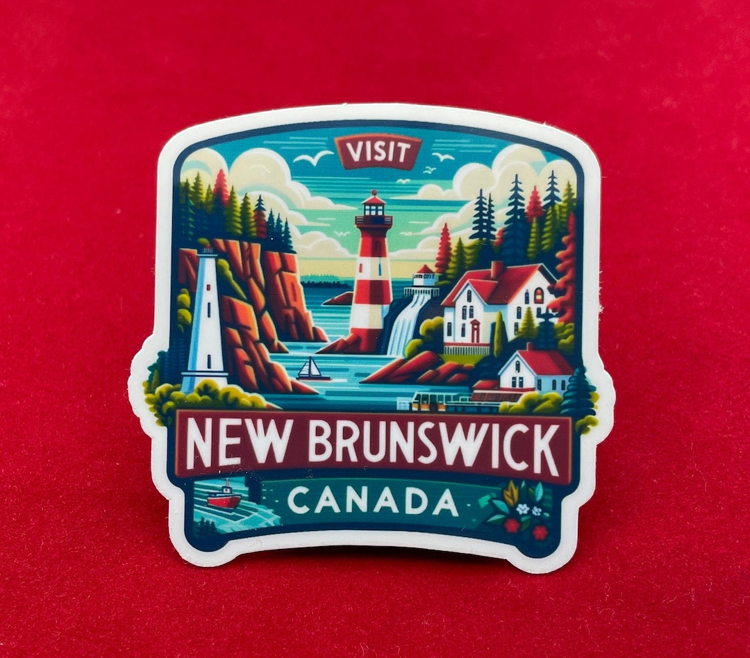 New Brunswick, Canada, Stickers, Weatherproof Sticker, Travel Journal ...