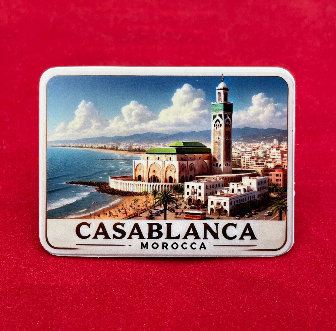 Casablanca, Morocco, Stickers, Weatherproof Sticker, Travel Journal ...
