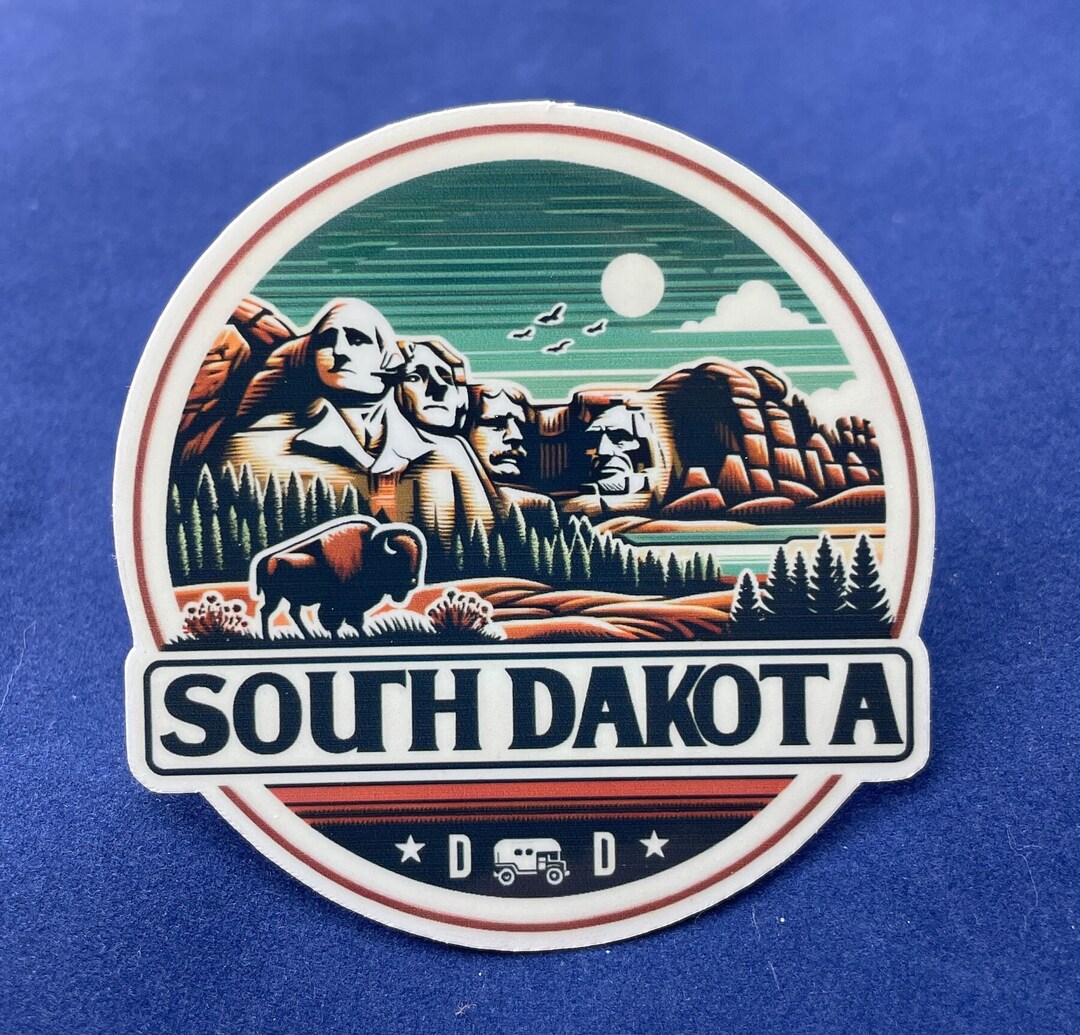 South Dakota, Stickers, Weatherproof Sticker, Travel Journal, Suitcase ...