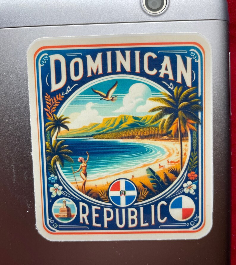 Dominican Republic Dominican Republic Waterproof Sticker Vintage Travel ...