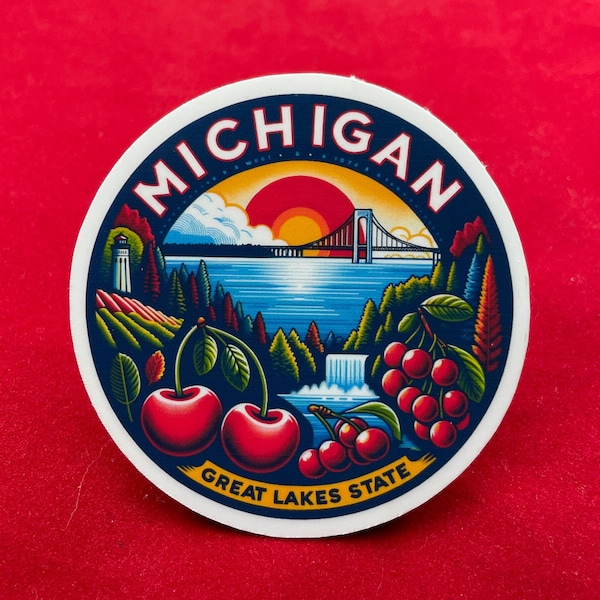 Michigan Sticker - Etsy