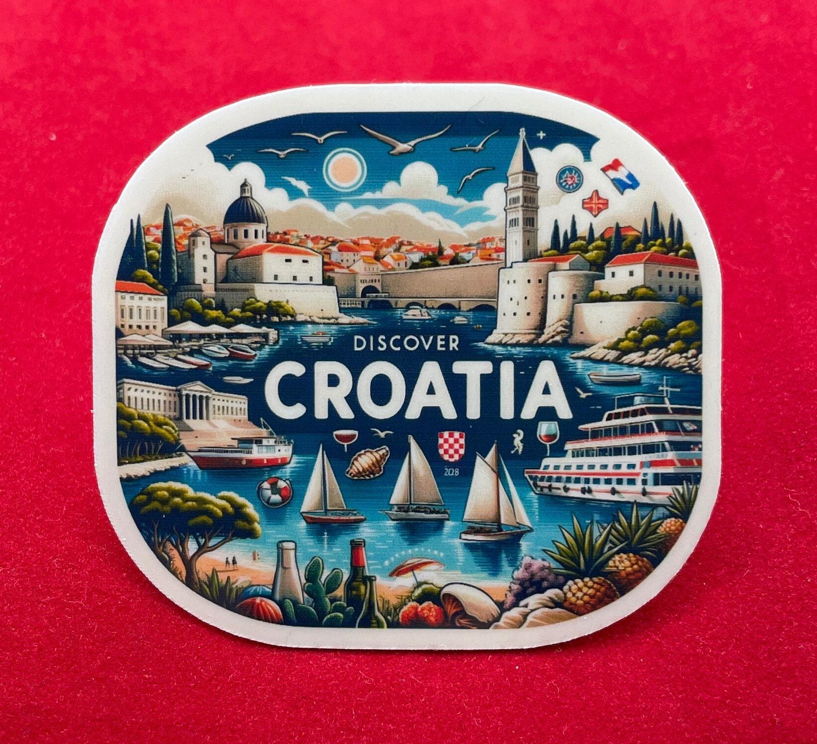 Croatia, Stickers, Weatherproof Sticker, Travel Journal, Suitcase ...