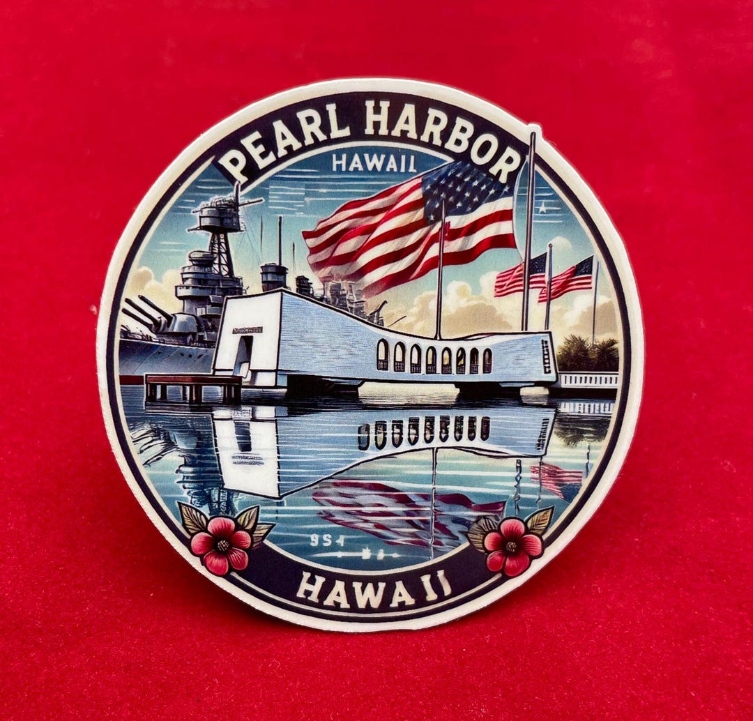 Pearl Harbor, Hawaii, Stickers, Weatherproof Sticker, Travel Journal ...