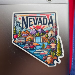 Nevada, Stickers, Weatherproof Sticker, Travel Journal, Suitcase ...