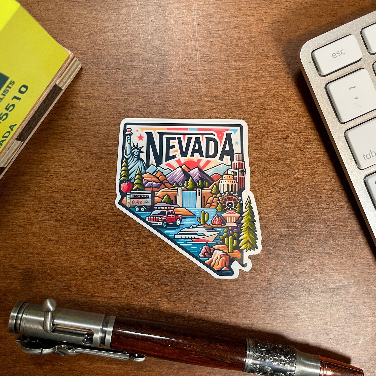 Nevada, Stickers, Weatherproof Sticker, Travel Journal, Suitcase ...