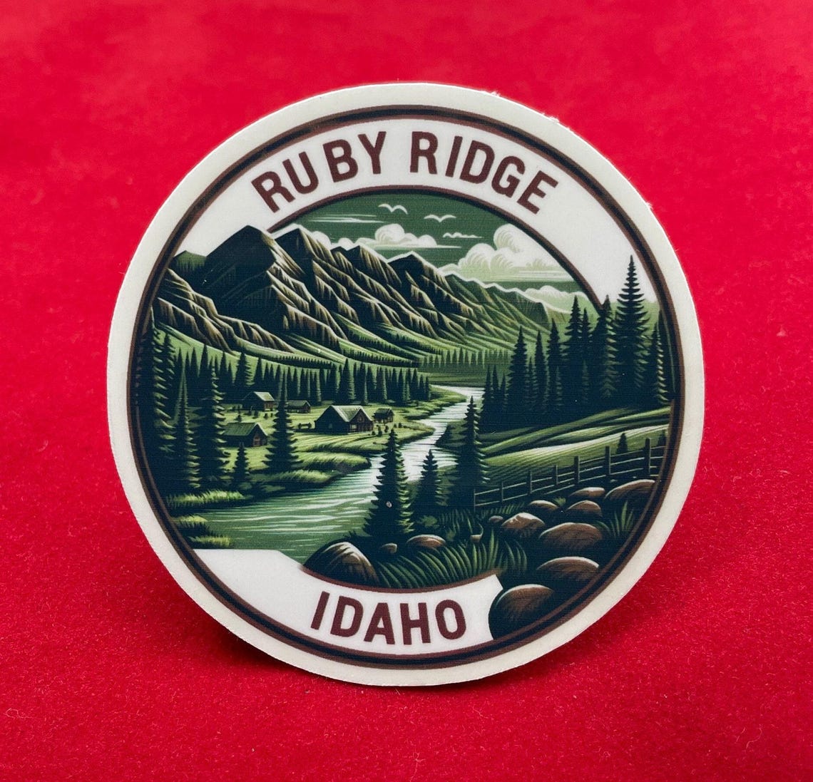 Ruby Ridge, Idaho, Stickers, Weatherproof Sticker, Travel Journal ...