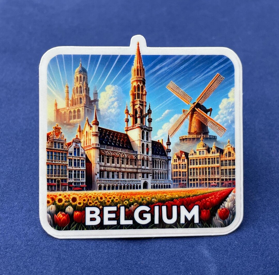 Belgium, Stickers, Weatherproof Sticker, Travel Journal, Suitcase ...