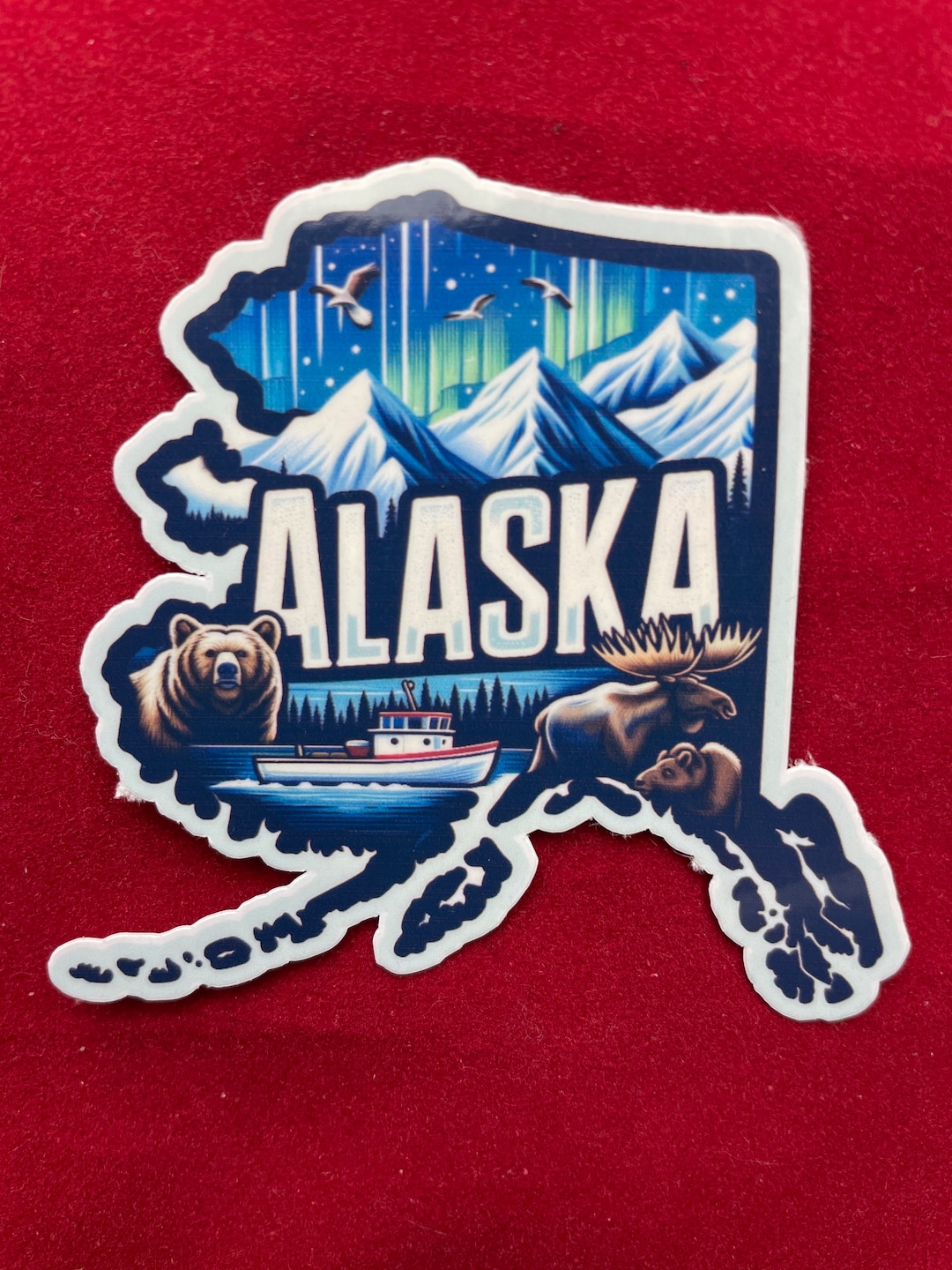 Alaska | Alaska Travel | Alaska State Sticker| Waterproof Sticker ...