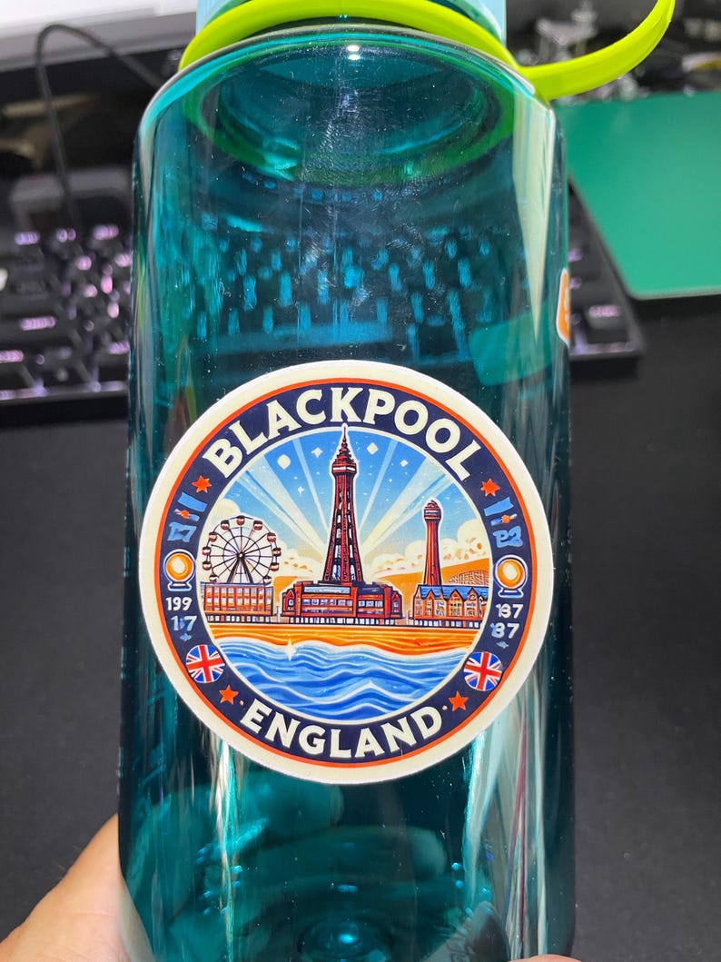 Blackpool, England, Stickers, Weatherproof Sticker, Travel Journal ...