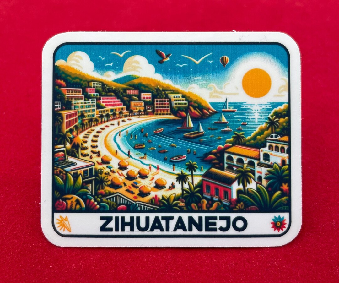 Zihuatanejo, Mexico, Stickers, Weatherproof Sticker, Travel Journal ...