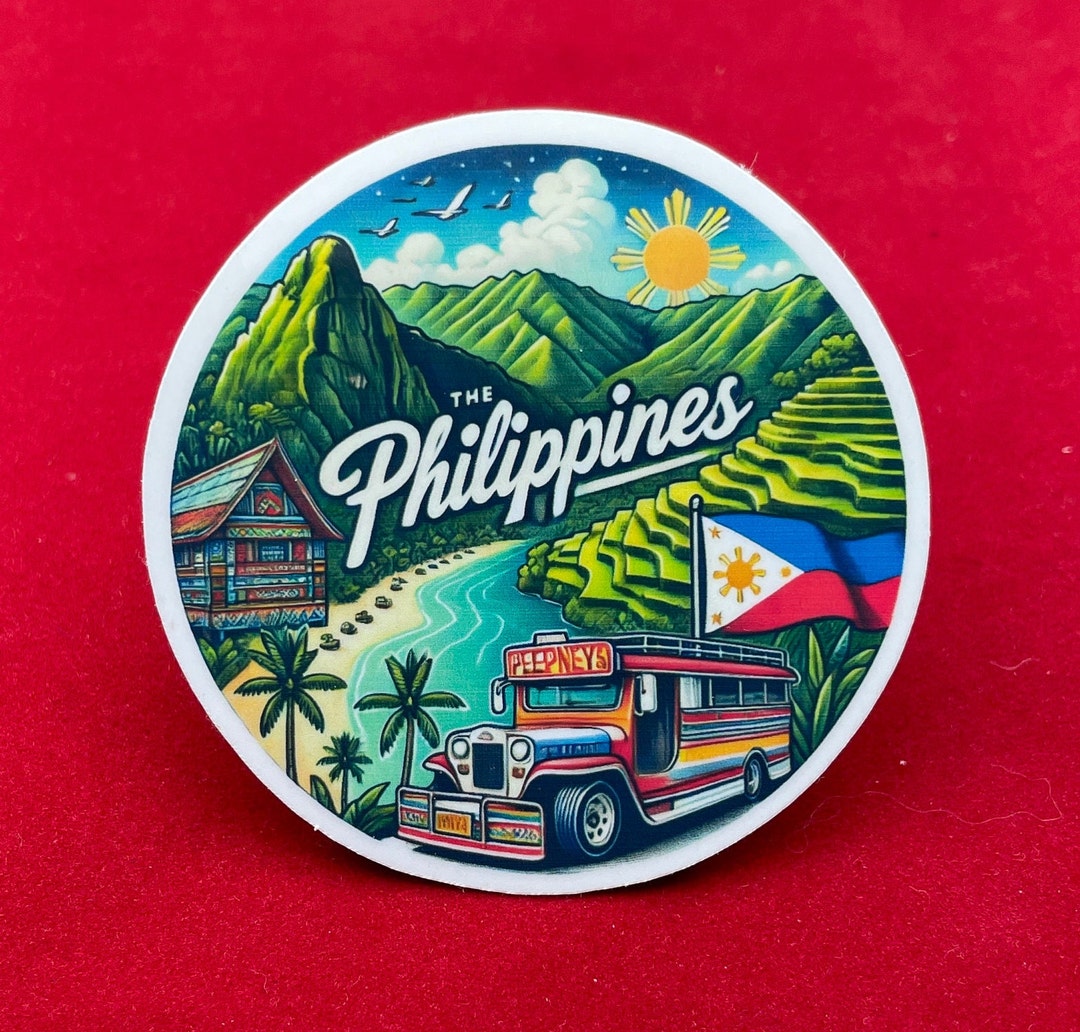 Philippines, Stickers, Weatherproof Sticker, Travel Journal, Suitcase ...