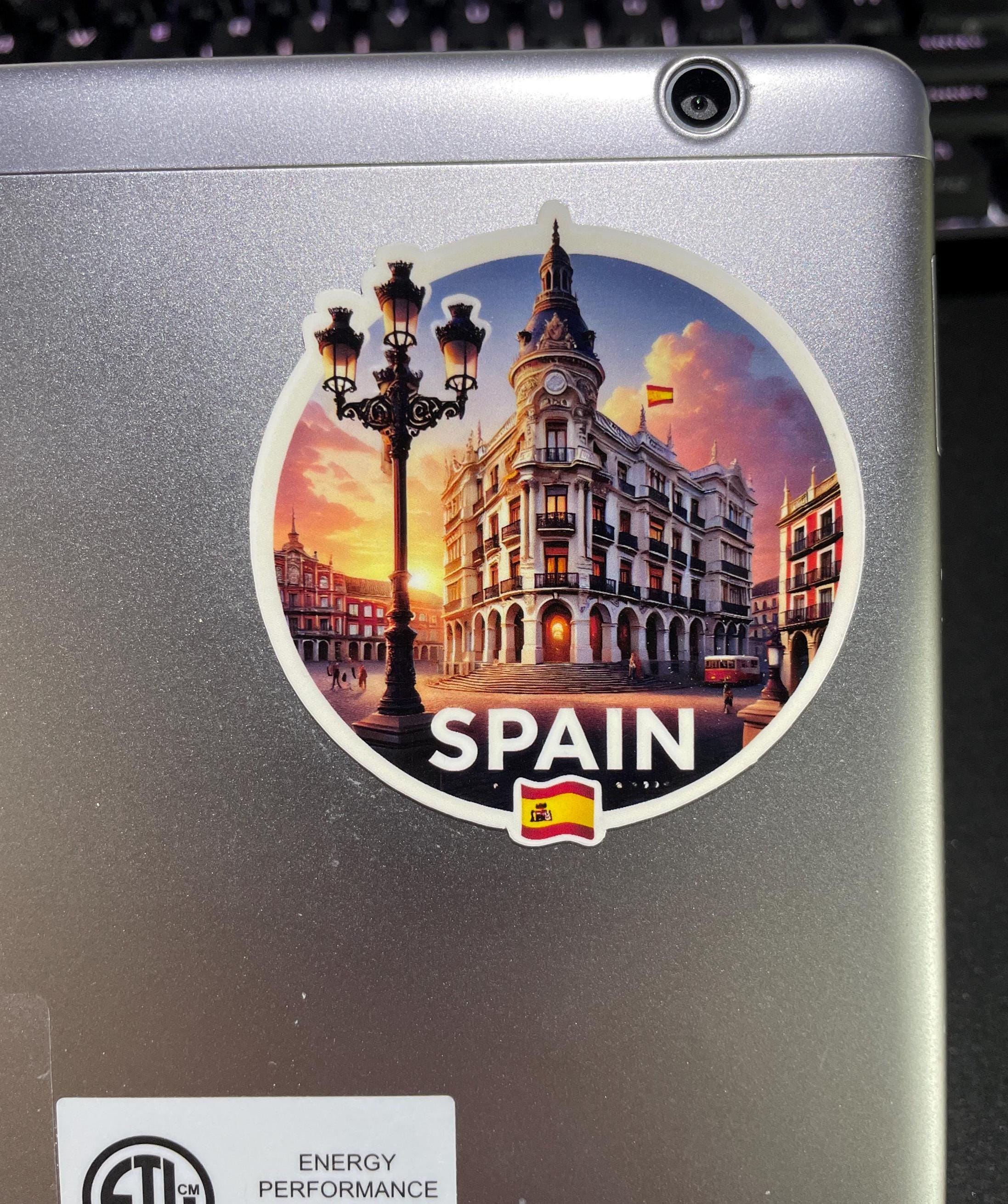 Spain, Stickers, Weatherproof Sticker, Travel Journal, Suitcase Sticker ...